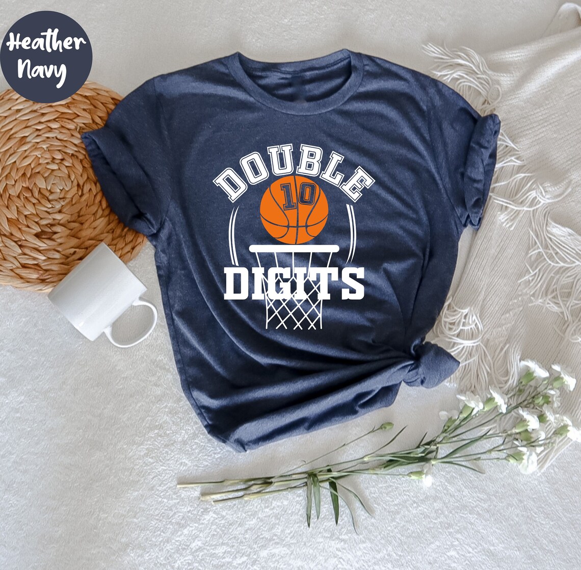 Double Digits Shirt, Basketball Birthday, Basketball Lover Shirt ...