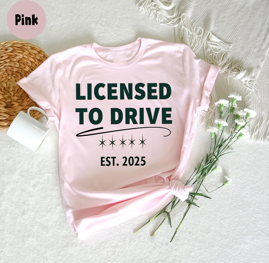New Driver 2025 T-shirt, Teen Boys Driver License, Male Driver Tee ...