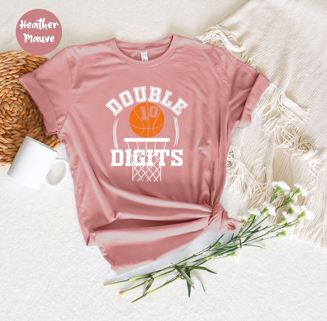 Double Digits Shirt, Basketball Birthday, Basketball Lover Shirt ...