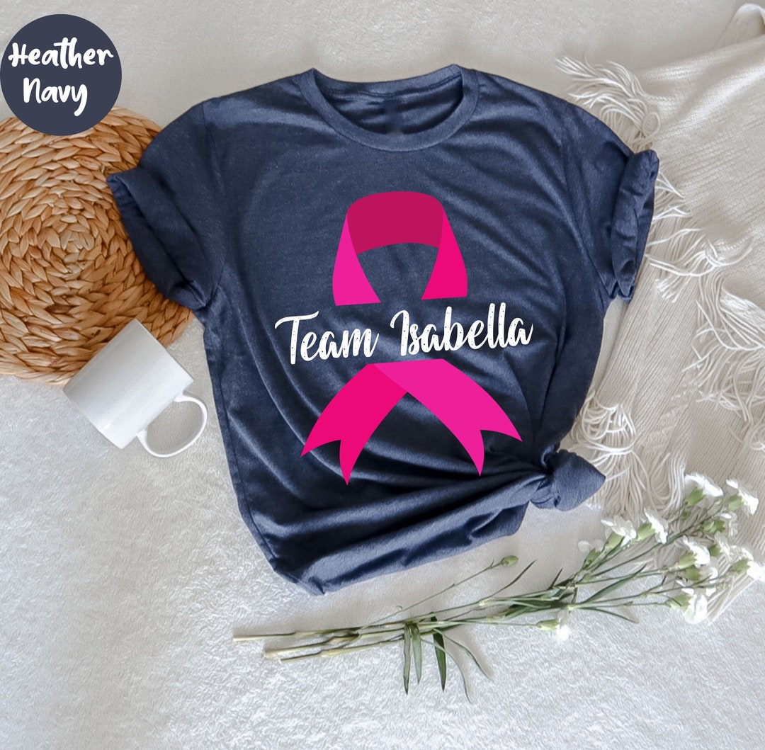 Personalized Team Cancer Shirt, Cancer Support Team Shirt, Pink Ribbon ...