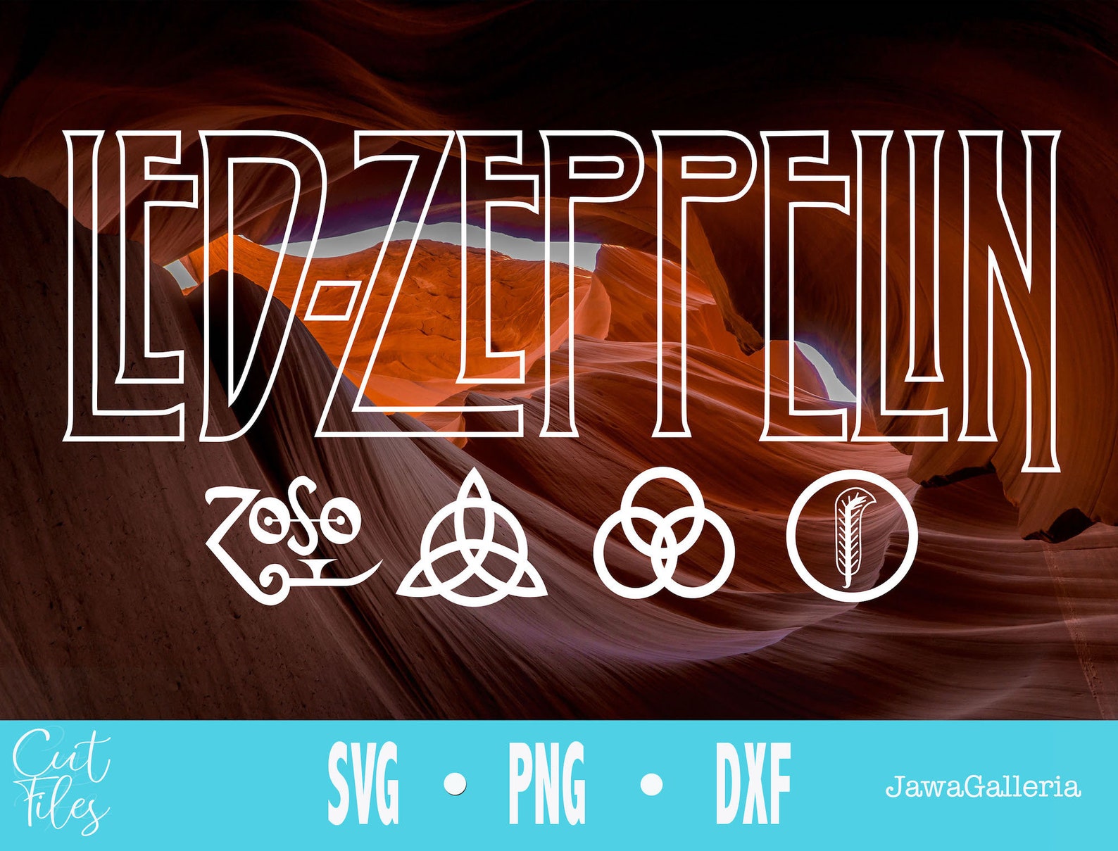 Led Zeppelin SVG For T Shirt Print Rock Band Logo Cricut SVG | Etsy