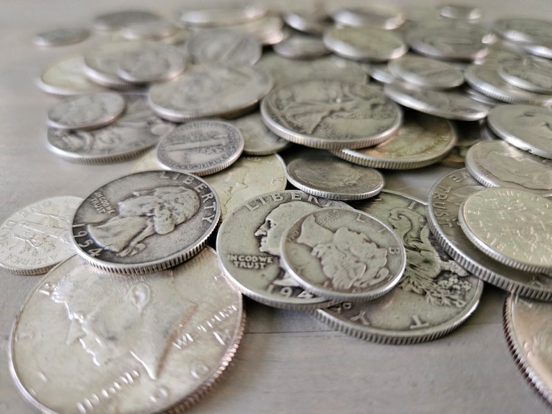Bag of Pre 1965 Genuine US Mint 90% Silver Coins *details in ...
