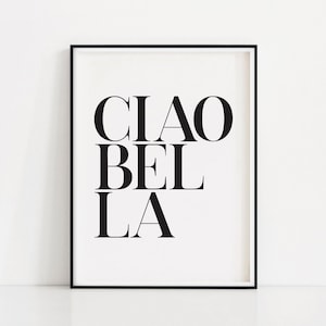 Ciao Bella Sign Fashion Print Fashion Wall Art Home Wall - Etsy