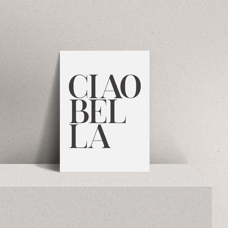 Ciao Bella Sign Fashion Print Fashion Wall Art Home Wall - Etsy