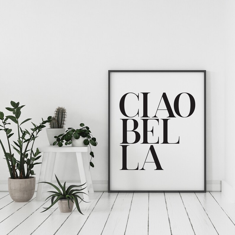 Ciao Bella Sign Fashion Print Fashion Wall Art Home Wall - Etsy