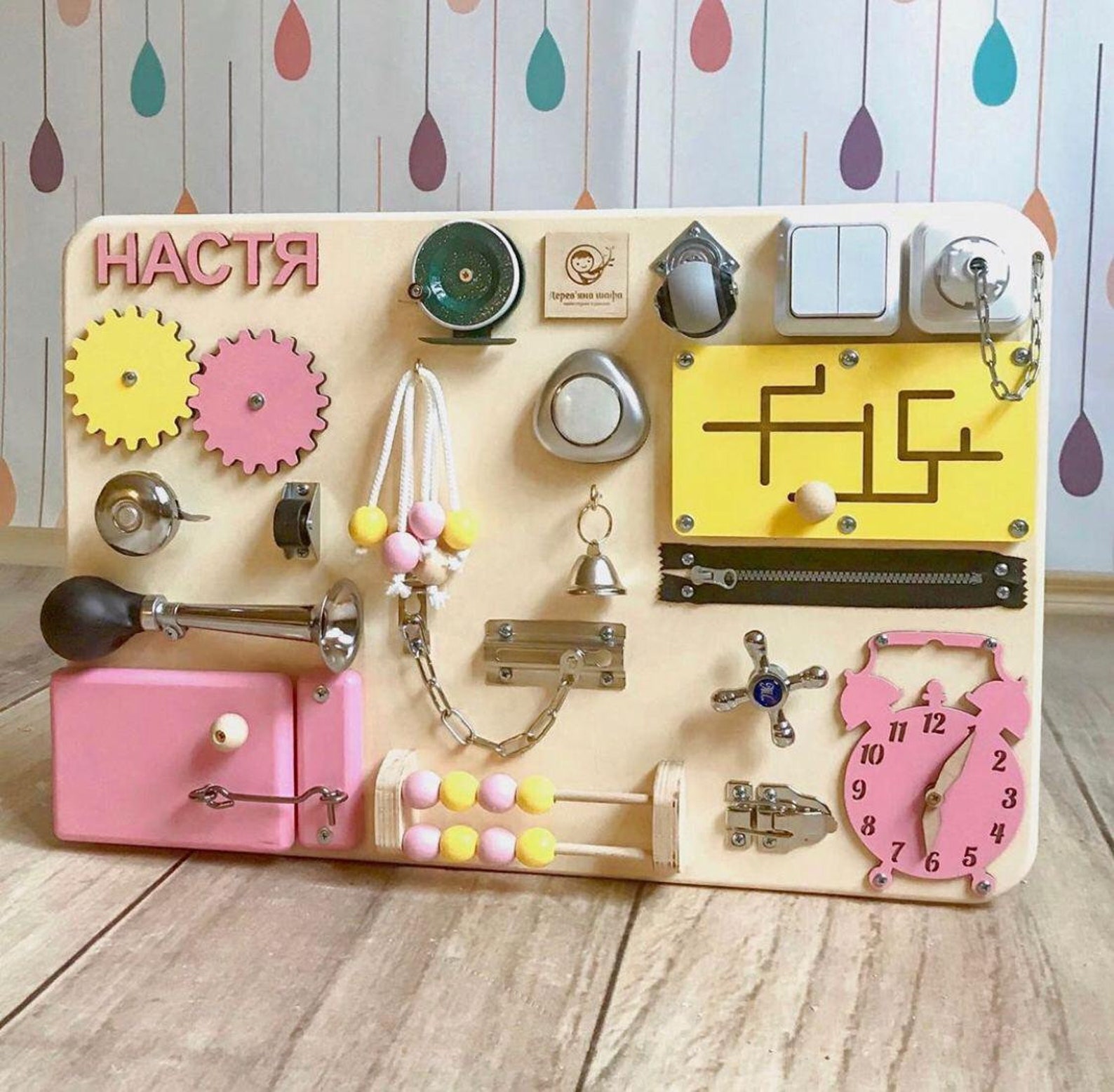 Busy board for toddler girl custom toddler busy board 1st | Etsy