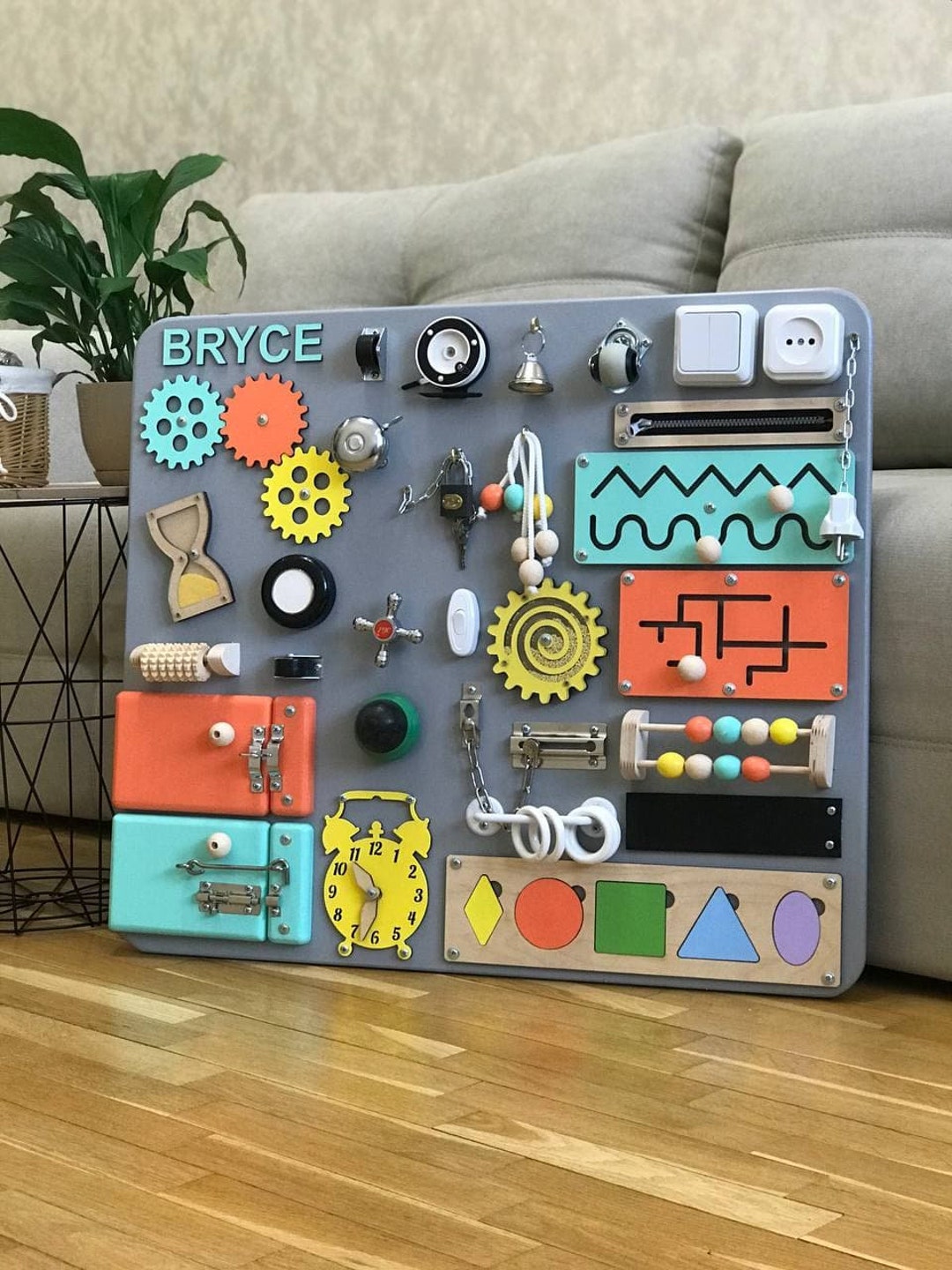 Personalized Busy Board 1 Year Old 2 Toddler Busy Board Personalized ...