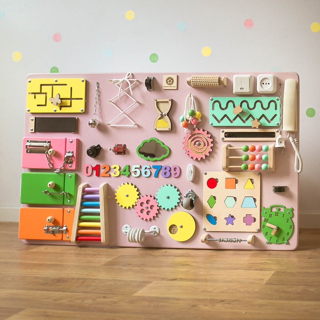 Baby Busy Board, Toddler Activity Board, Educational Sensory Board ...
