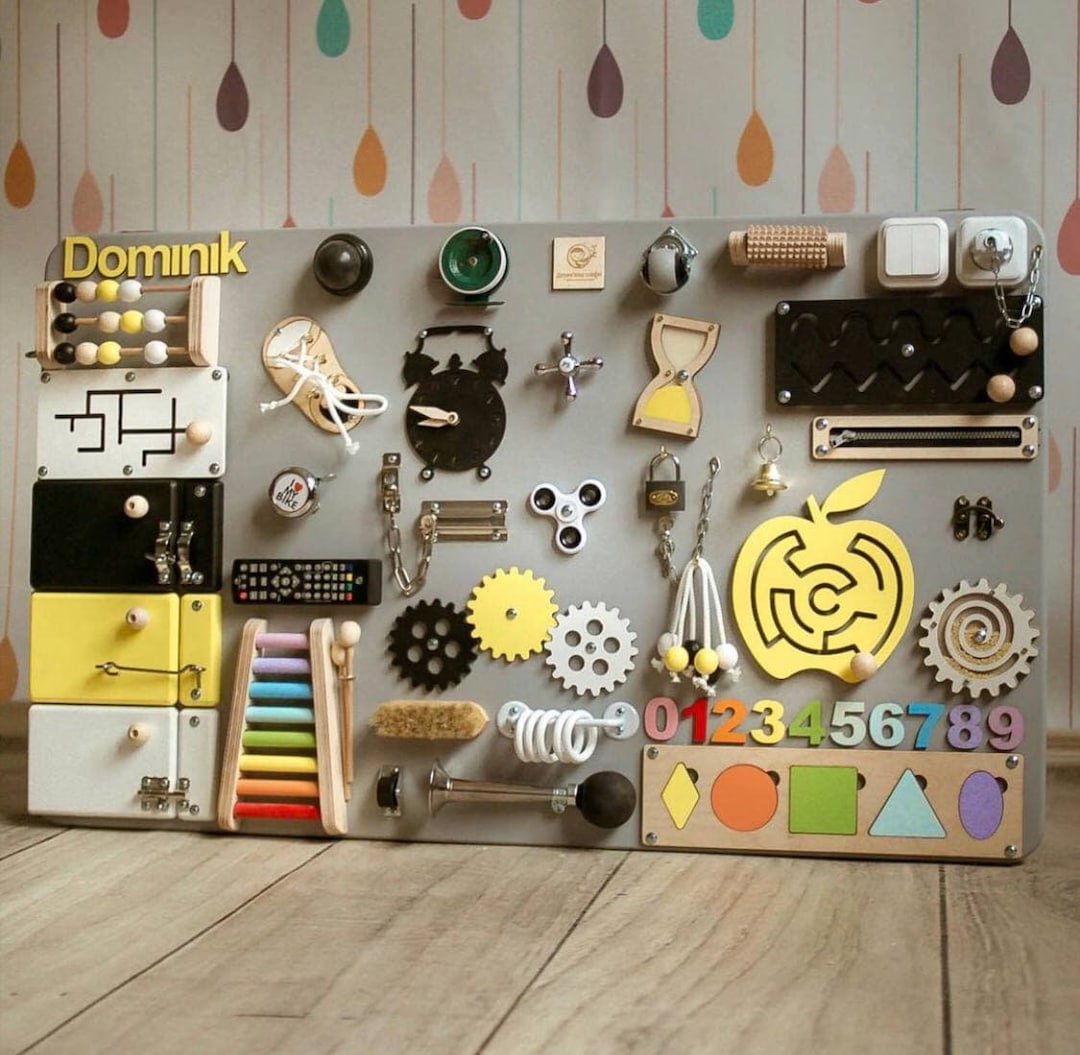 Baby Busy Board Playroom Wall Busy Board, 1st Birthday Gift, Activity ...