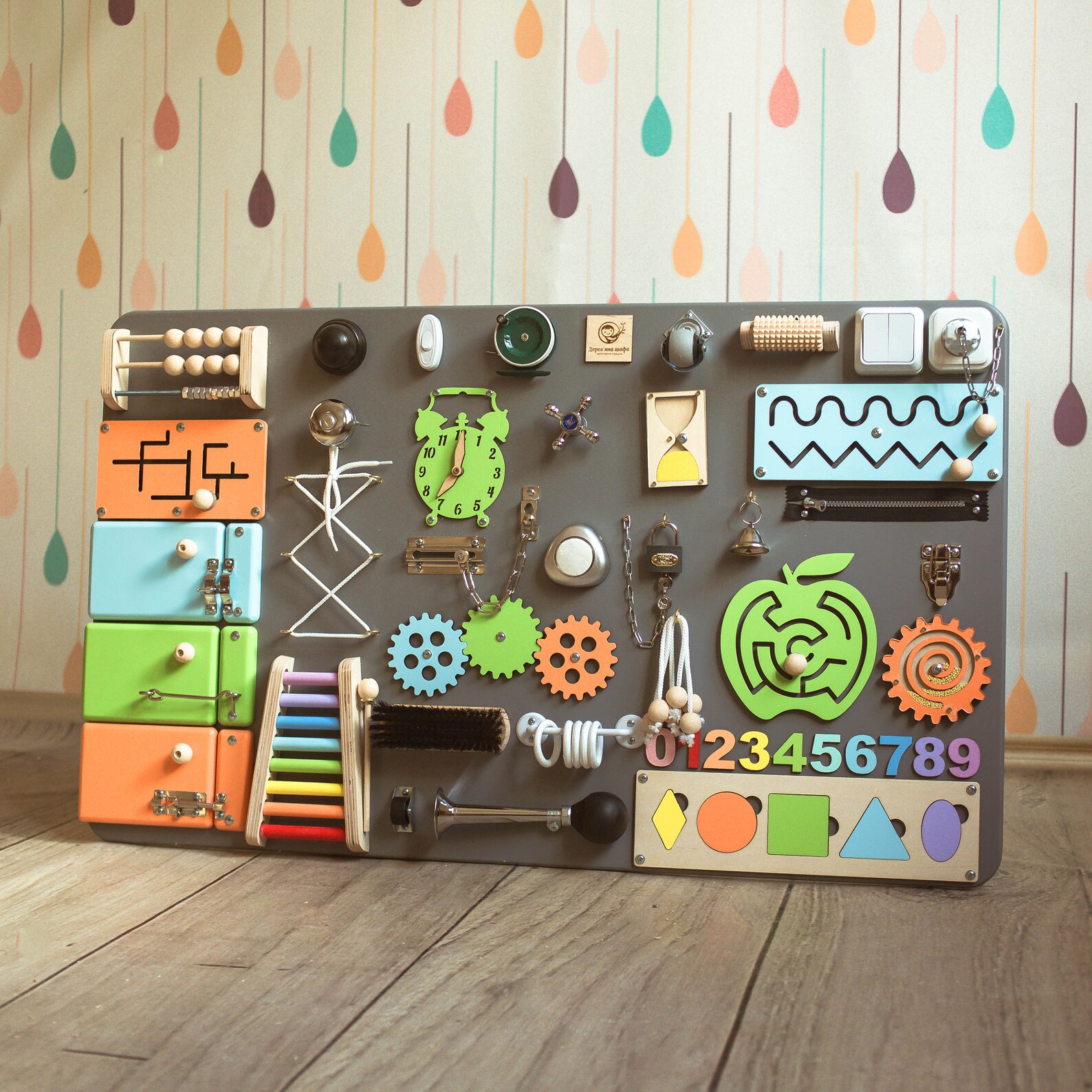 Montessori Busy Board: Custom Activity Board, Baby Sensory Toy - Etsy