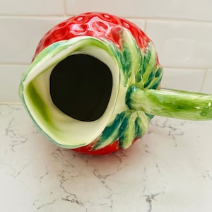 Strawberry Pitcher Paradox Made in Italy Hand Painted Vintage Pitcher ...