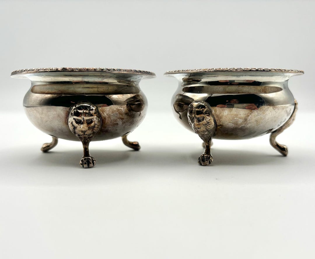 One Set of Antique Victorian Silver Plated Salt Cellar - Etsy