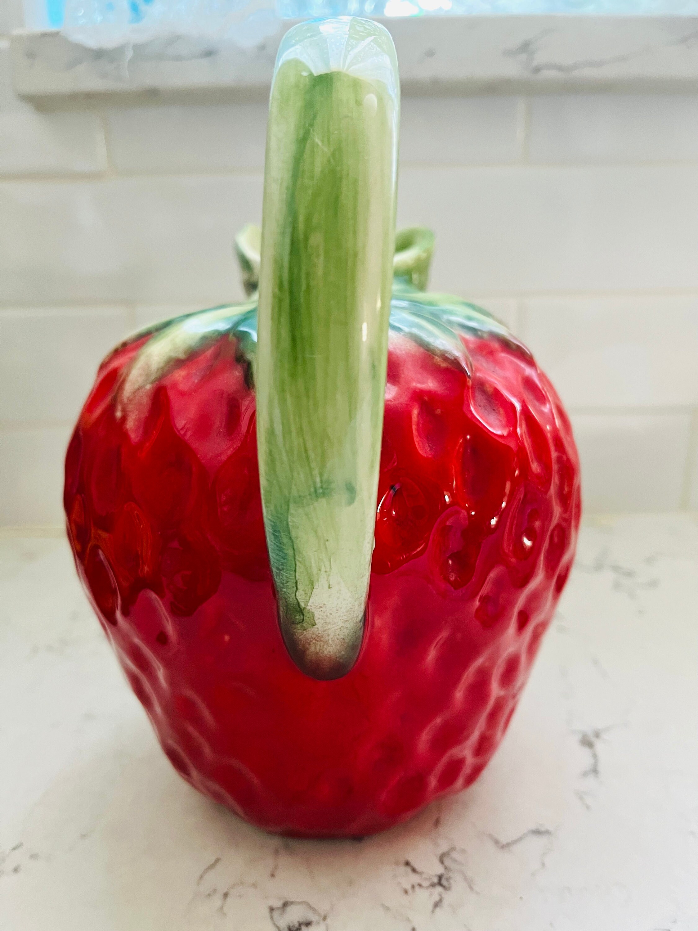 Strawberry Pitcher Paradox Made in Italy Hand Painted Vintage Pitcher ...