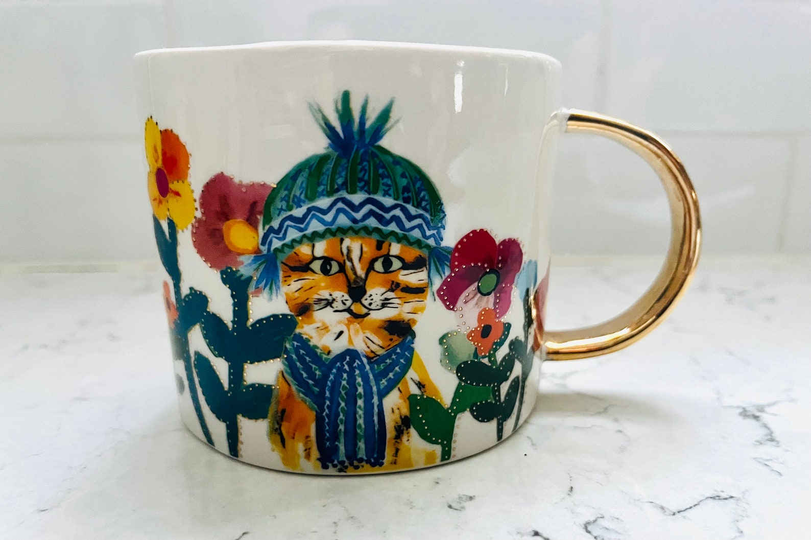 Cat in the Garden Feline Atelier by Francesca Kaye Anthropologie Coffee ...