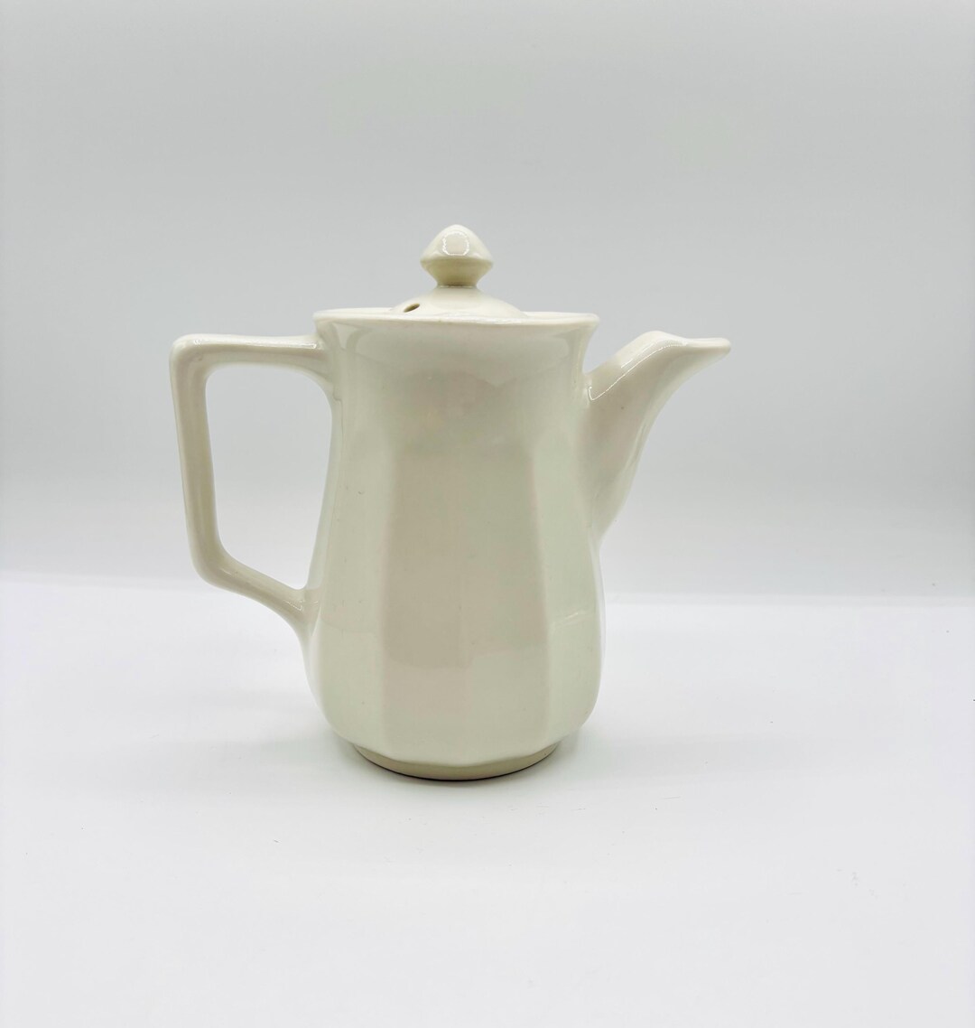 Vintage White Heavy Hall Restaurant Ware Creamer/syrup Pitcher or ...