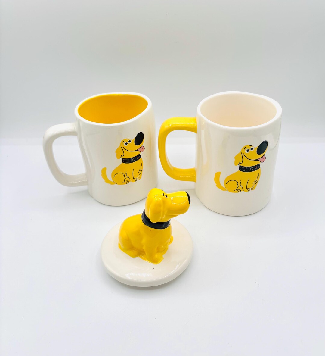 One Pair of Rae Dunn UP Adventure Pixar Mugs “dug” With Topper ...