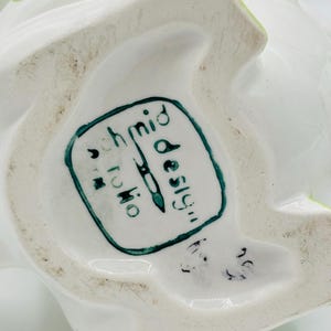 Vintage Spotted Green and White Frog Trio by Schmid Design Folio - Etsy