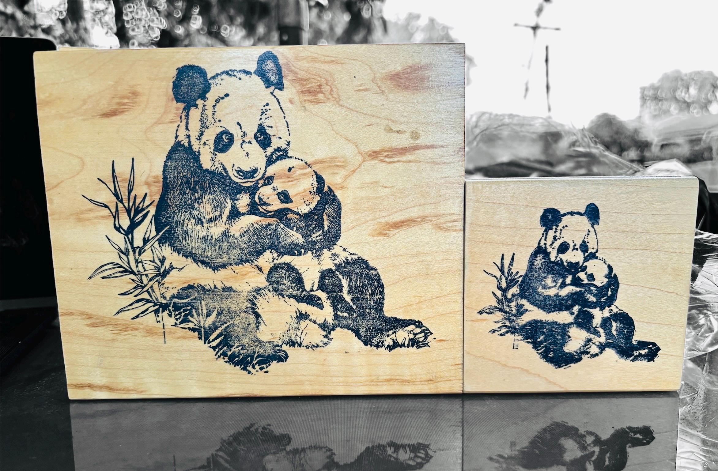 Rare Enormous Giant Panda and Cub Stamp by Arizona Stamps, Tool Set ...