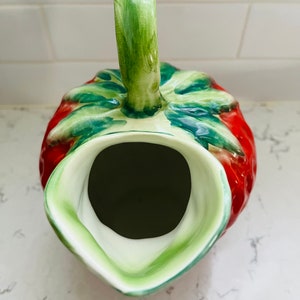 Strawberry Pitcher Paradox Made in Italy Hand Painted Vintage Pitcher ...