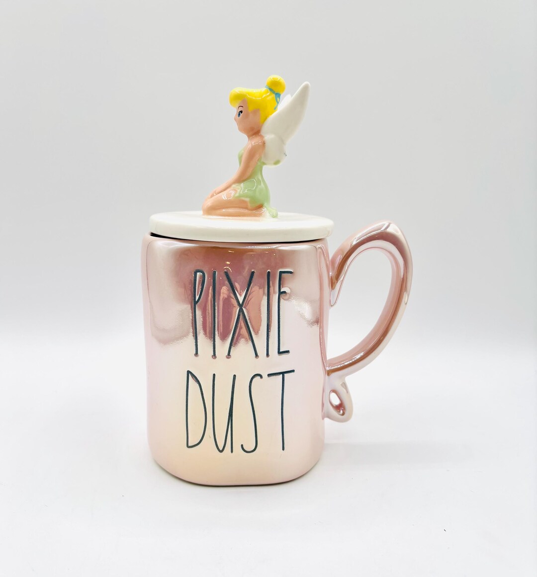 Rae Dunn Pixie Dust 3D Tinkerbell 16 Oz Pink Iridescent Mug Magenta ...