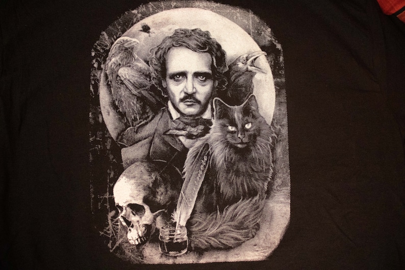 Edgar Allan Poe Graphic Tee - Etsy