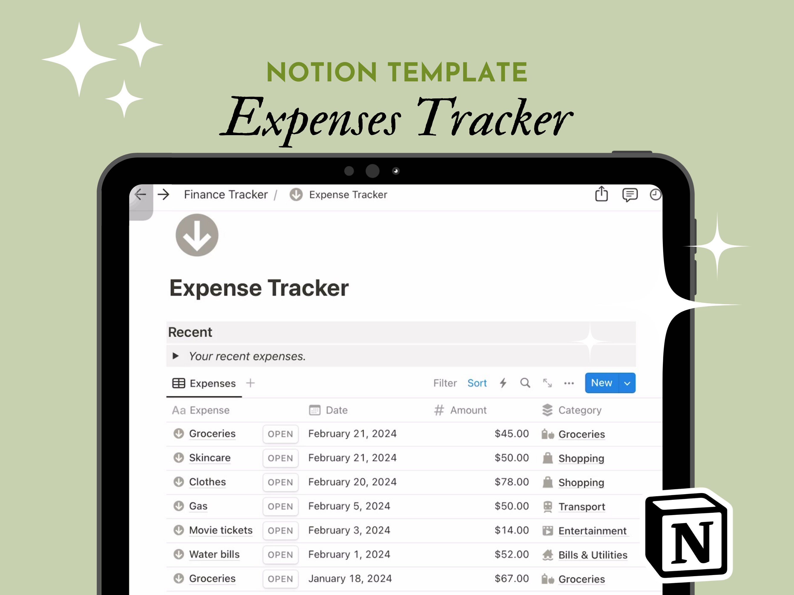 Notion Finance Planner Template Aesthetic Notion Budget Dashboard ...