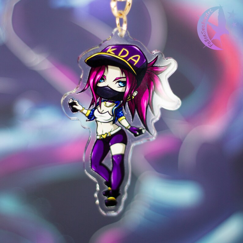 Chibi Akali K/DA popstars Ver. Double-sided 3 Acrylic - Etsy Singapore
