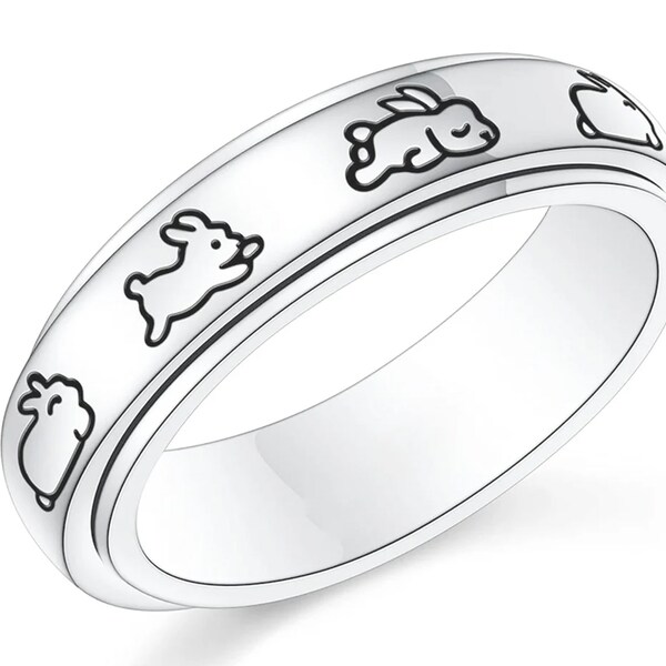 Rabbit Ring - Etsy