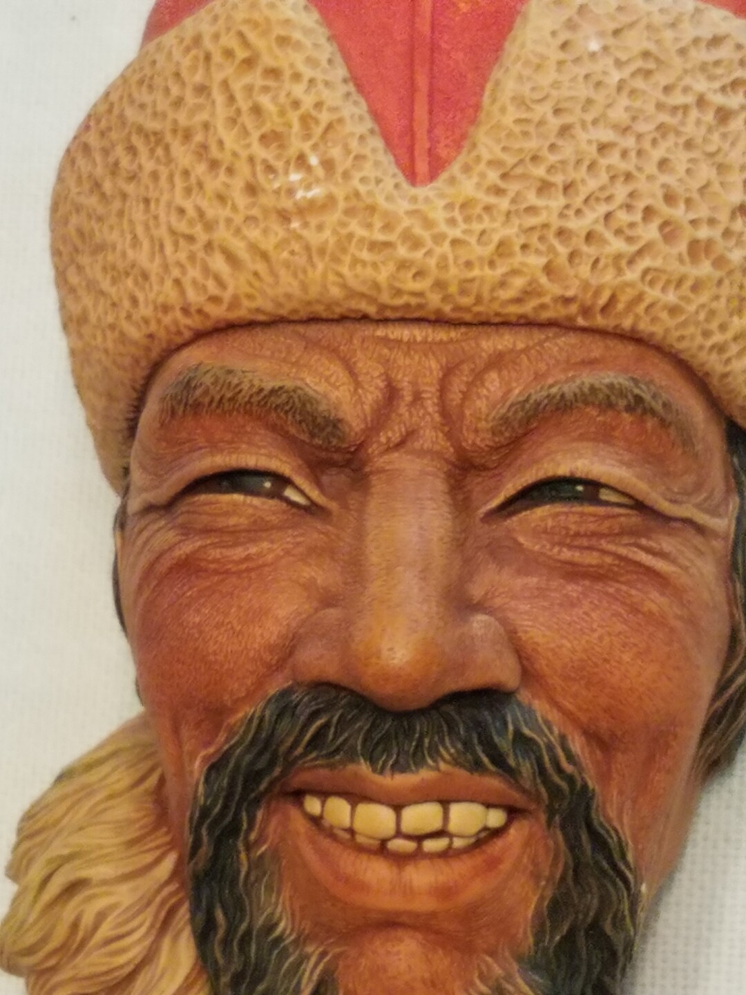 Vintage Bosson Head Chalkware 1966 Himalayan Man Hanging Wall - Etsy France