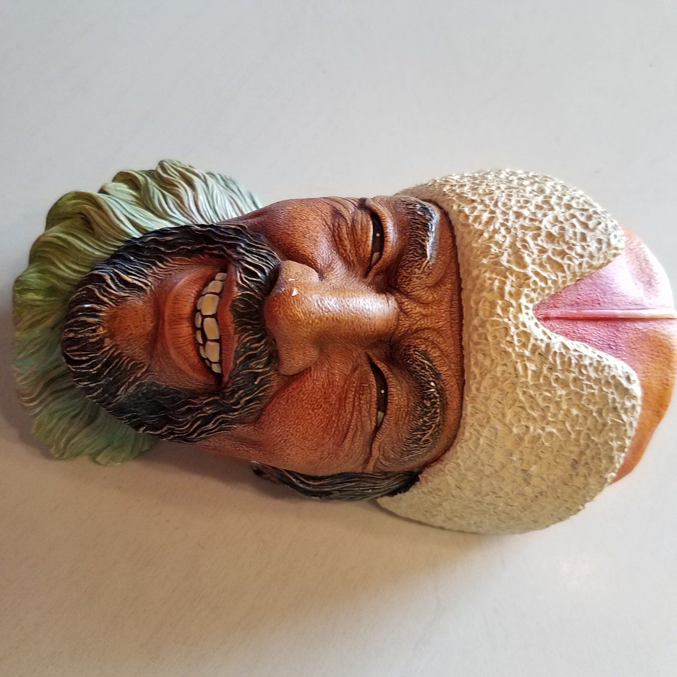 Vintage Bosson Head Chalkware HIMALAYAN Mask Character Wall Sculpture ...