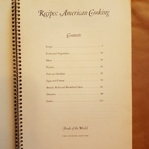 Time Life Books, Foods of the World Recipes: AMERICAN COOKING Spiral ...