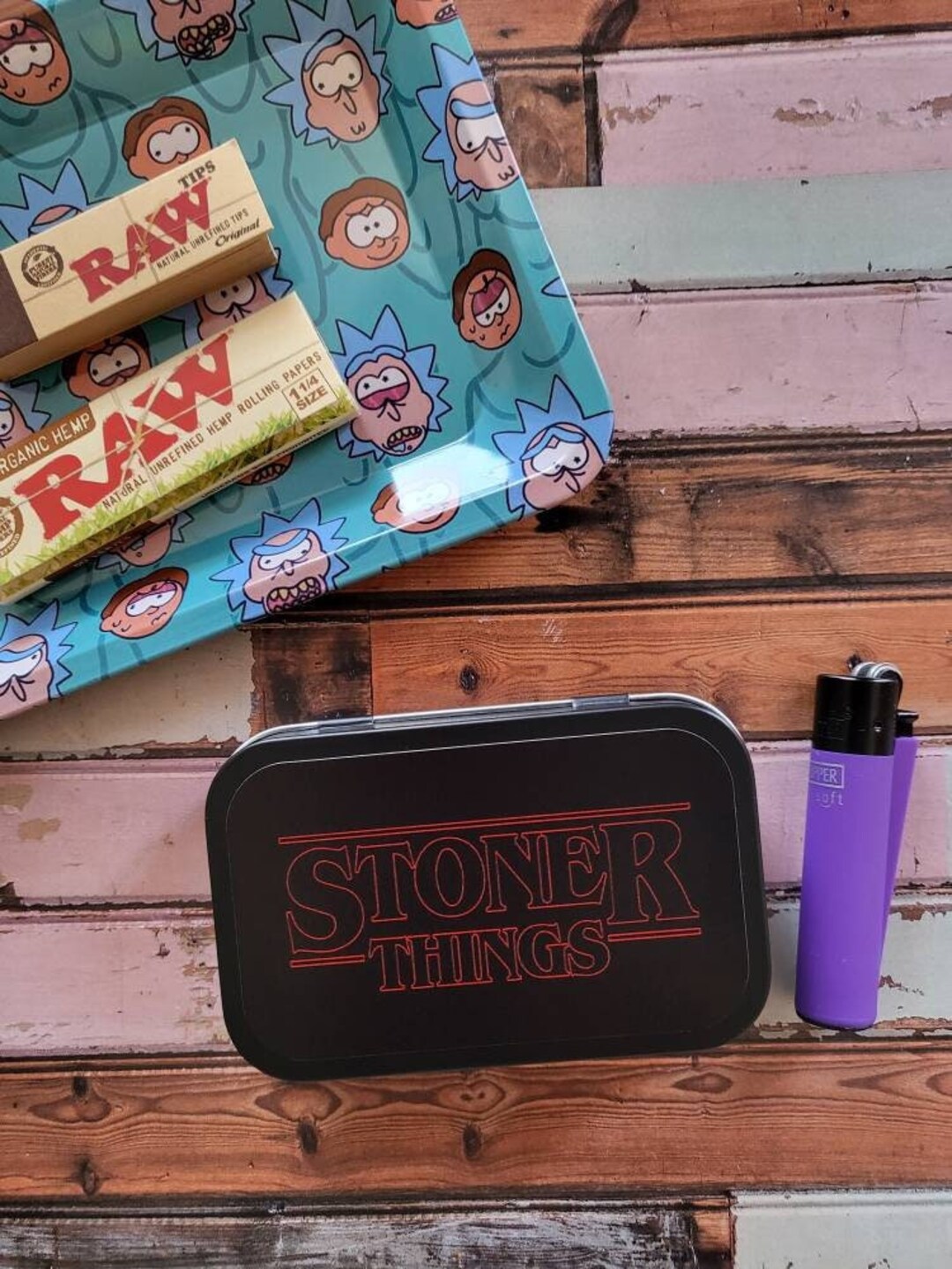 STONER THINGS 7-piece Stoner Kit Stash Box Stoner - Etsy