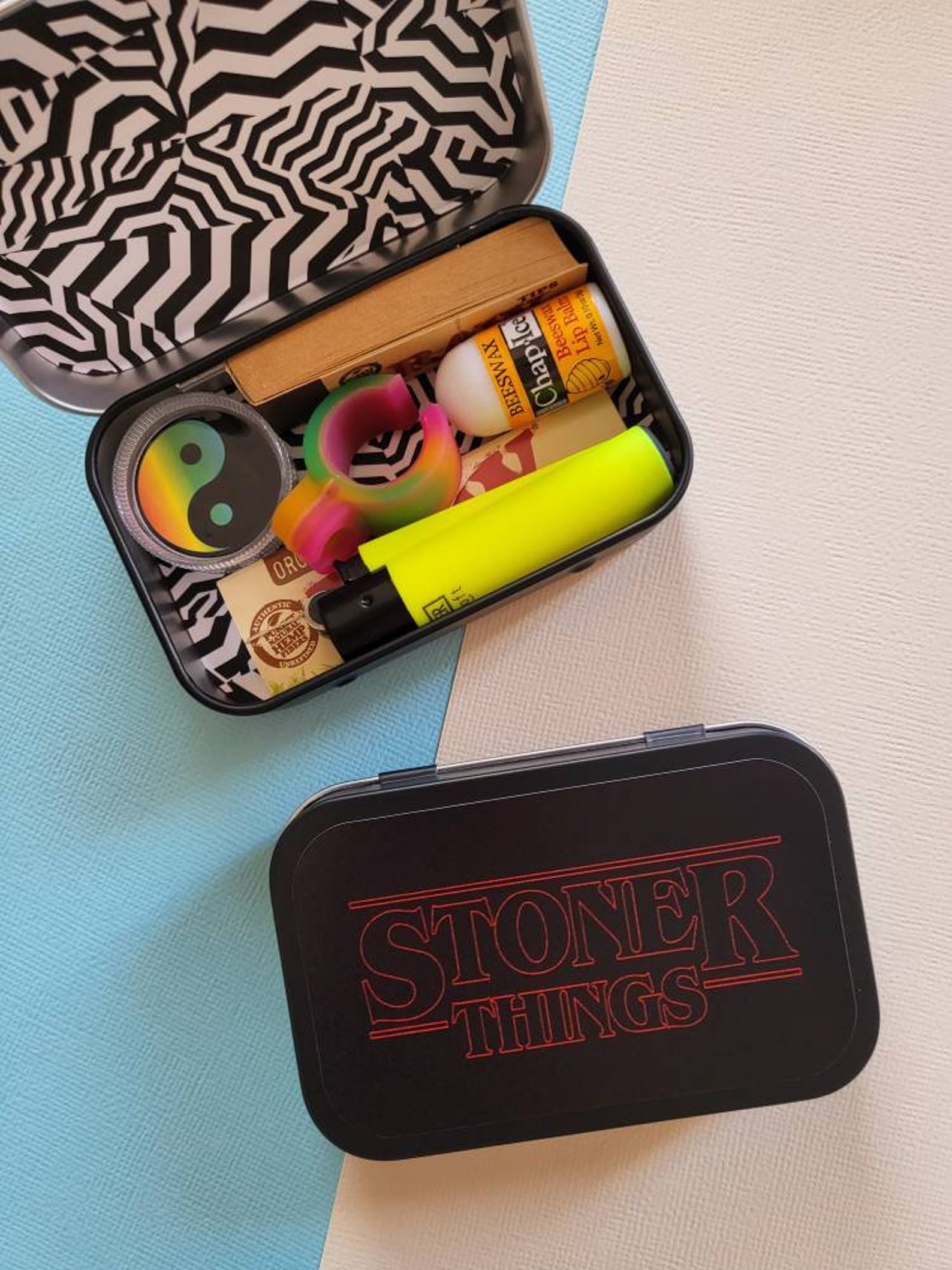 STONER THINGS 7-piece Stoner Kit Stash Box Stoner - Etsy