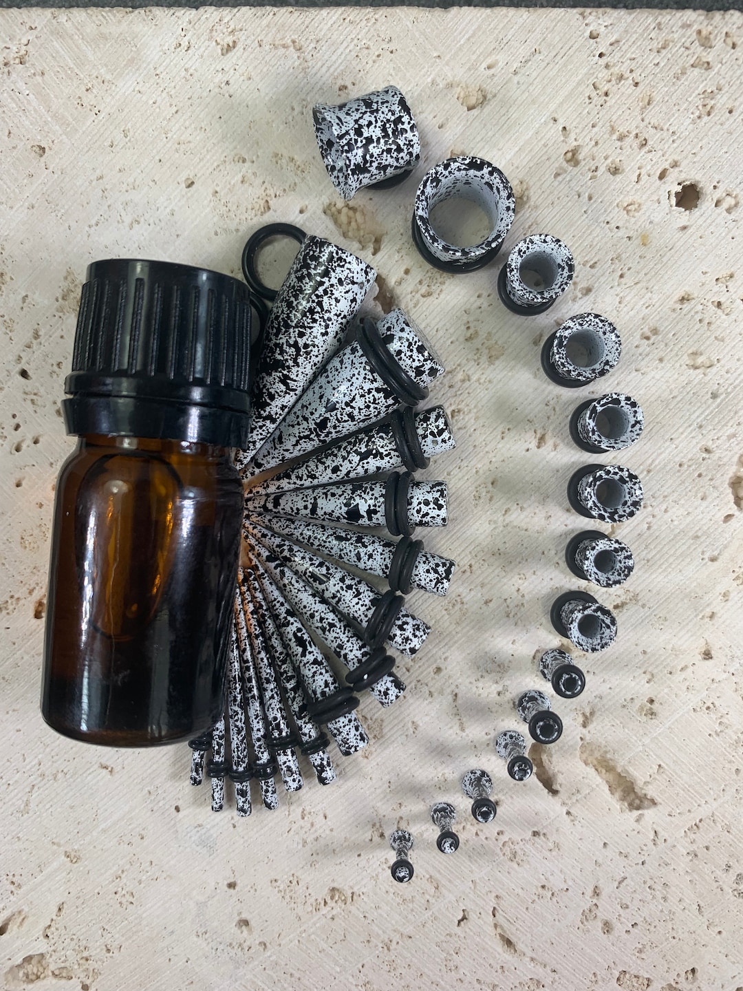 Ear Stretching 14G-00G Kit 36 Pc Aftercare Gauges Expander Set Surgical ...