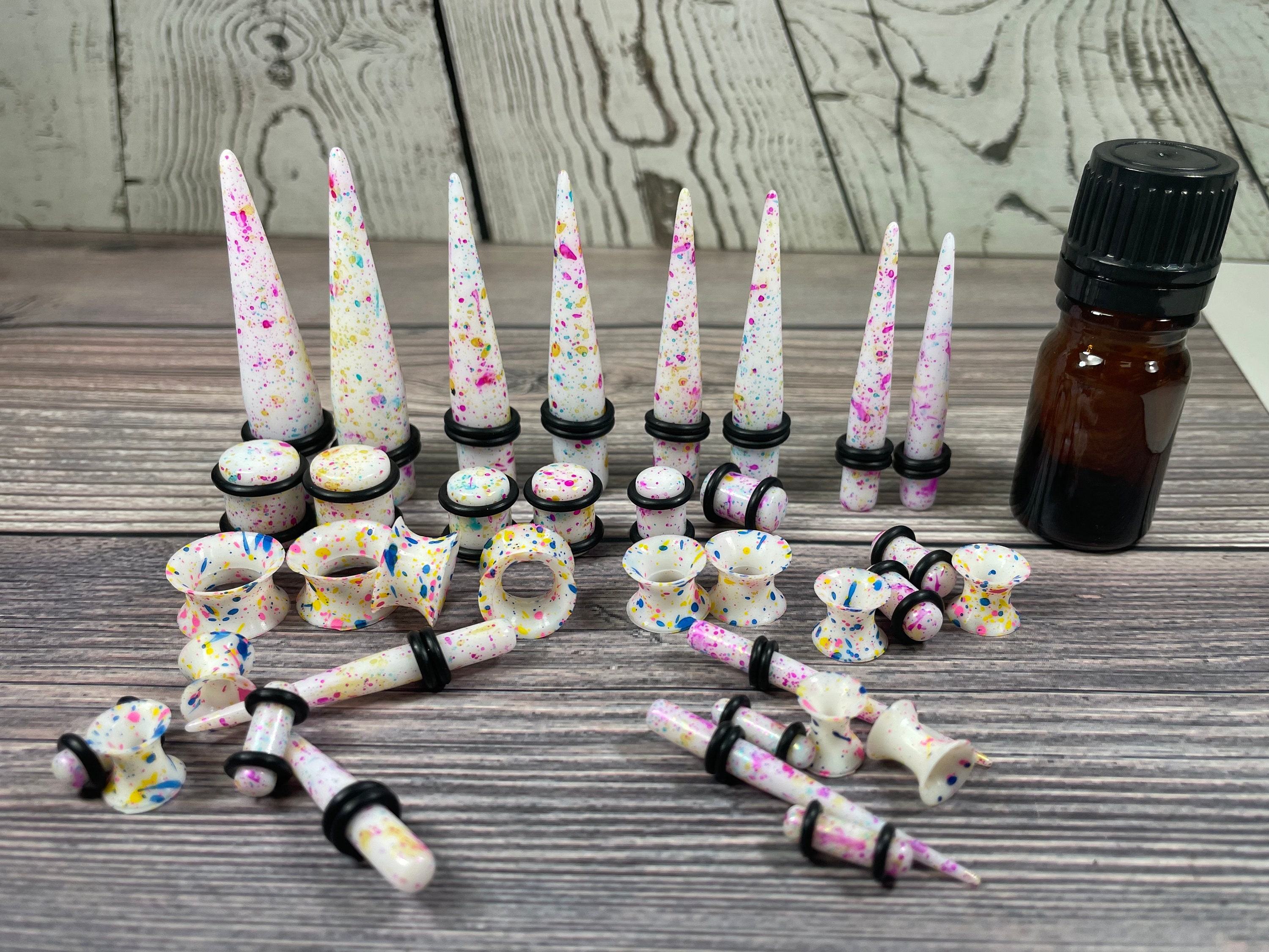 Ear Stretching 50 Pc Kit Multicolor Aftercare 14G-00G Ear | Etsy