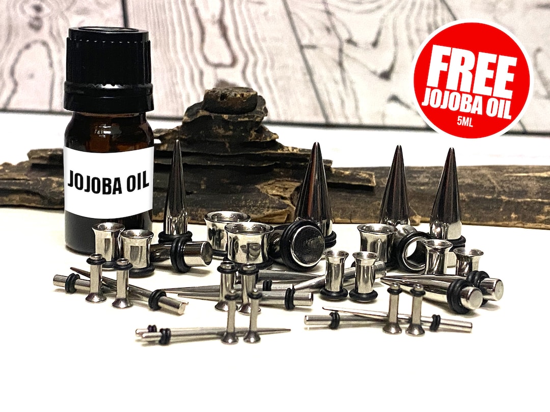 Ear Stretching 14G-00G Kit 36 Pc Aftercare Gauges Expander Set Surgical ...