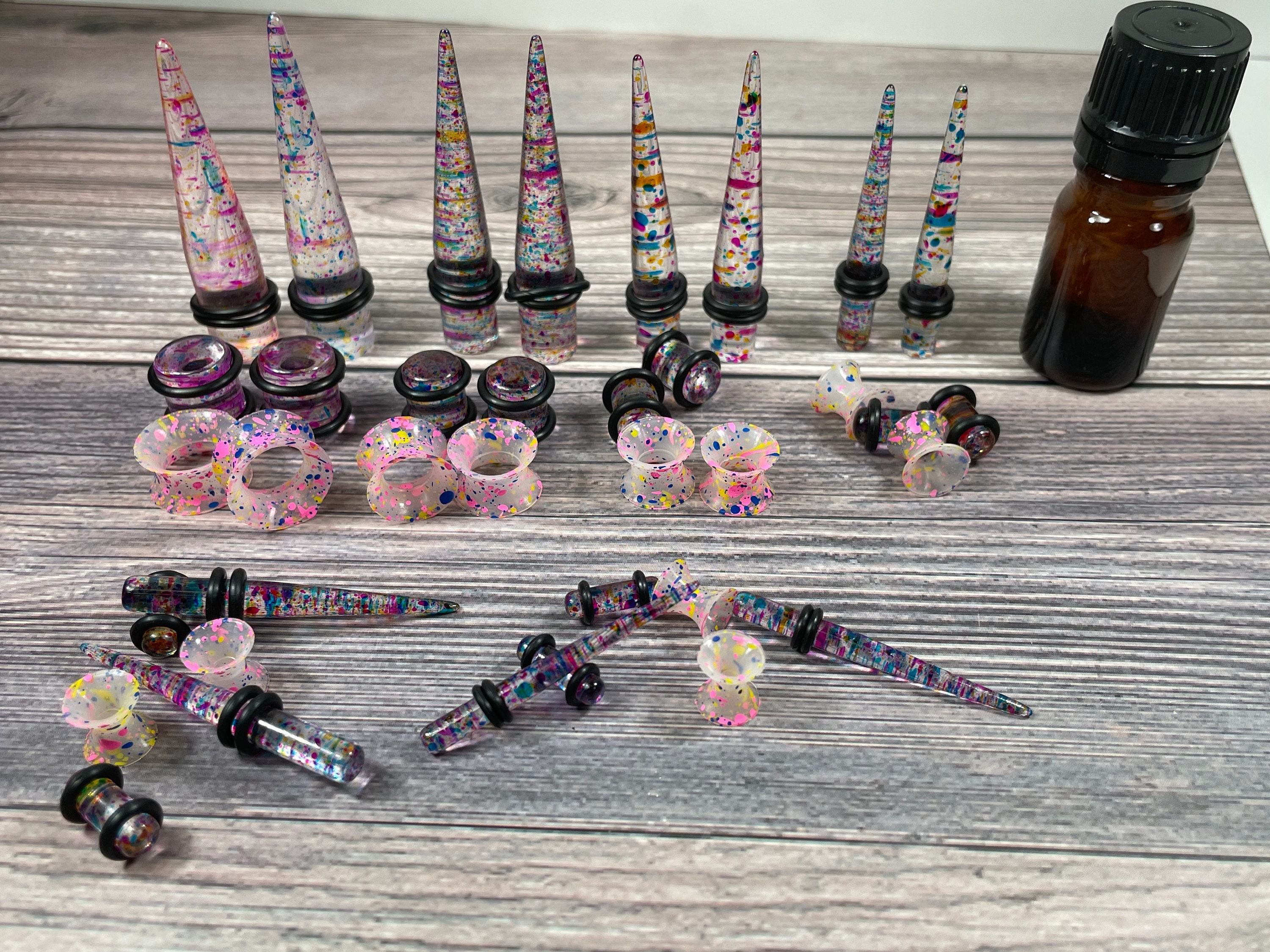 Ear Stretching 50 Pc Kit Multicolor Aftercare 14G-00G Ear | Etsy