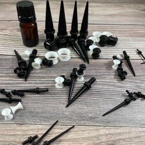 50 PC Ear Stretching Kit 14G-12MM Multicolor Aftercare Ear Gauges ...