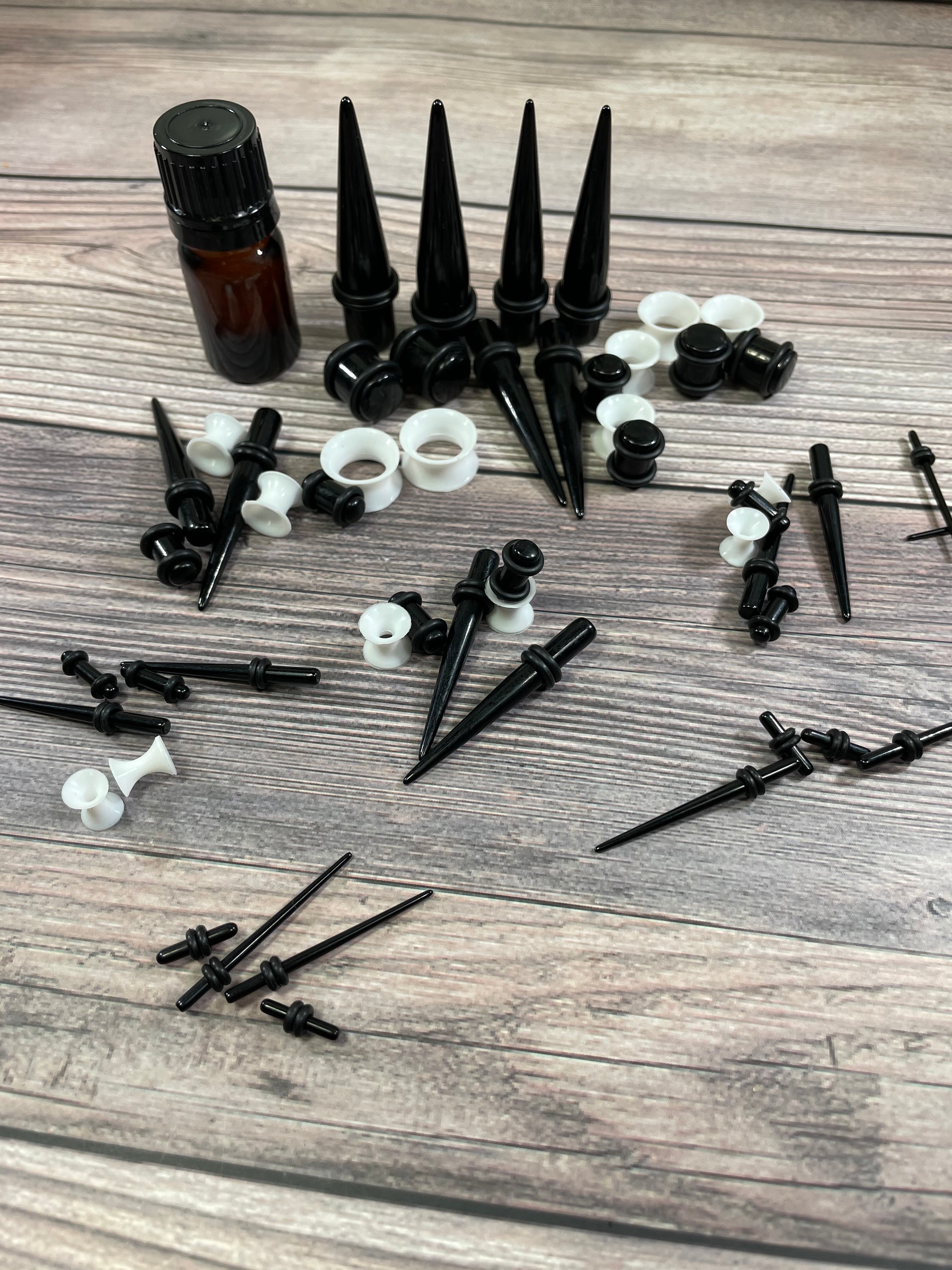 Ear Stretching 50 Pc Kit Multicolor Aftercare 14G-00G Ear | Etsy