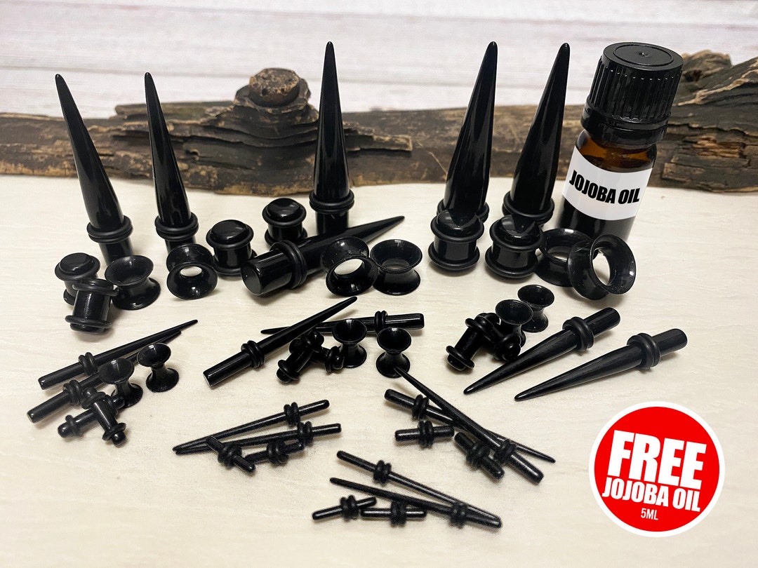 50 PC Ear Stretching Kit 14G-12MM Multicolor Aftercare Ear Gauges ...