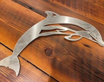 Metal Dolphin Wall Art - Etsy