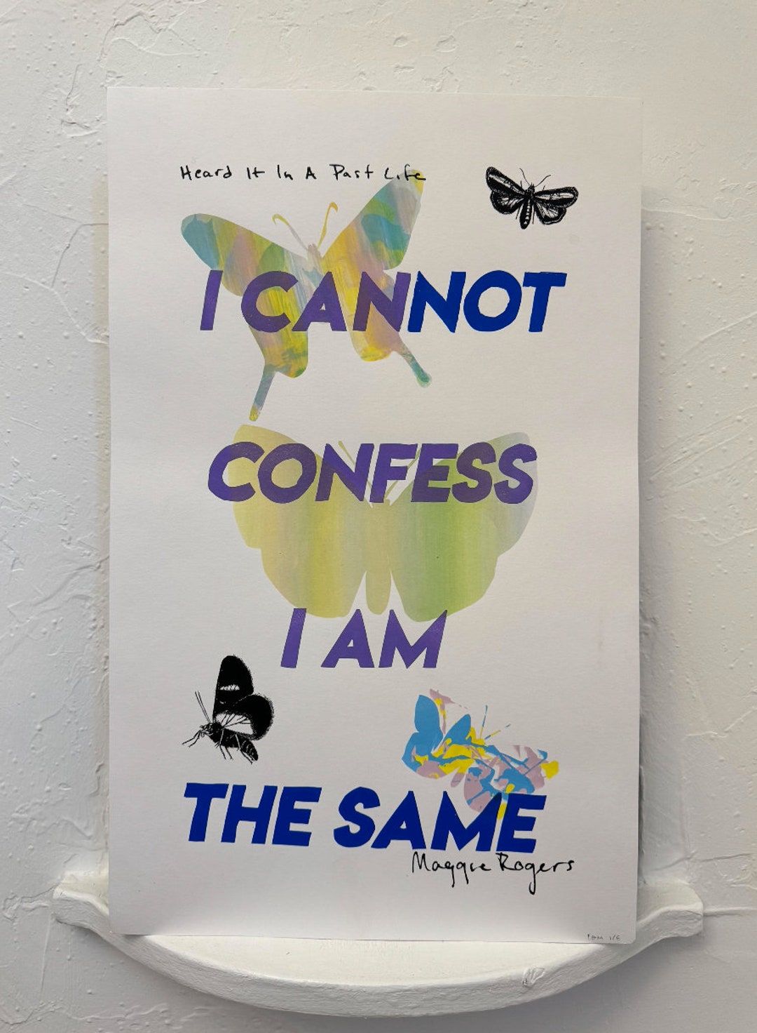 Colorful Screenprint of Maggie Rogers Song Give A Little - Etsy