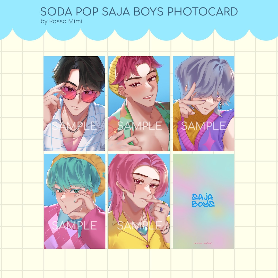 KPOP Demon Hunters SODA POP Saja Boys Photocard Poca - Etsy