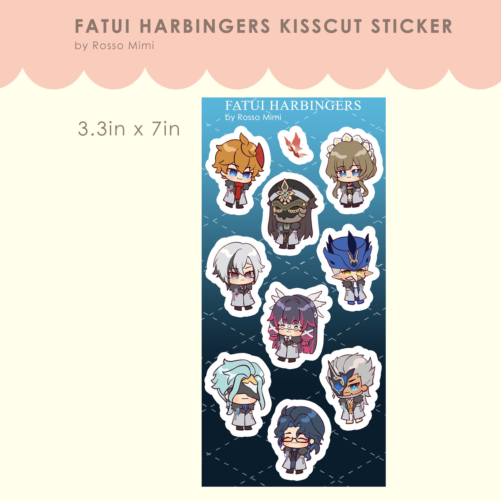 Genshin Impact Fatui Harbingers Sticker Sheet - Etsy Ireland
