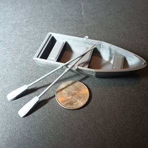 1:48 Scale Rowboat With Oars ! Paintable Models! O Scale. - Etsy
