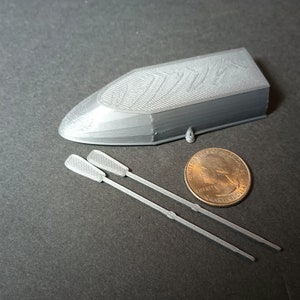 1:48 Scale Rowboat With Oars ! Paintable Models! O Scale. - Etsy