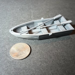 1:48 Scale Rowboat With Oars ! Paintable Models! O Scale. - Etsy