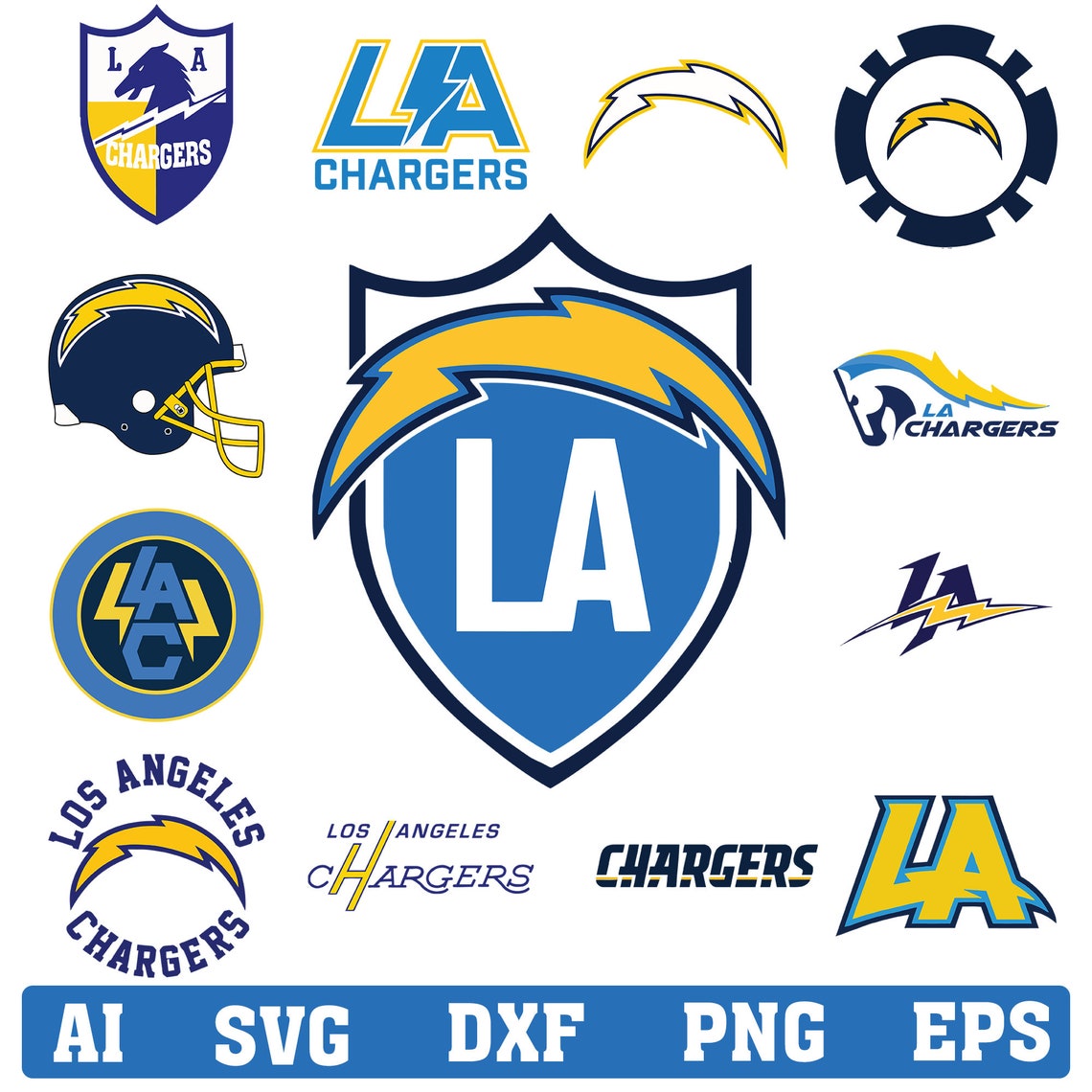 Los Angeles Chargers Logo NFL Football SVG cut file for cricut | Etsy