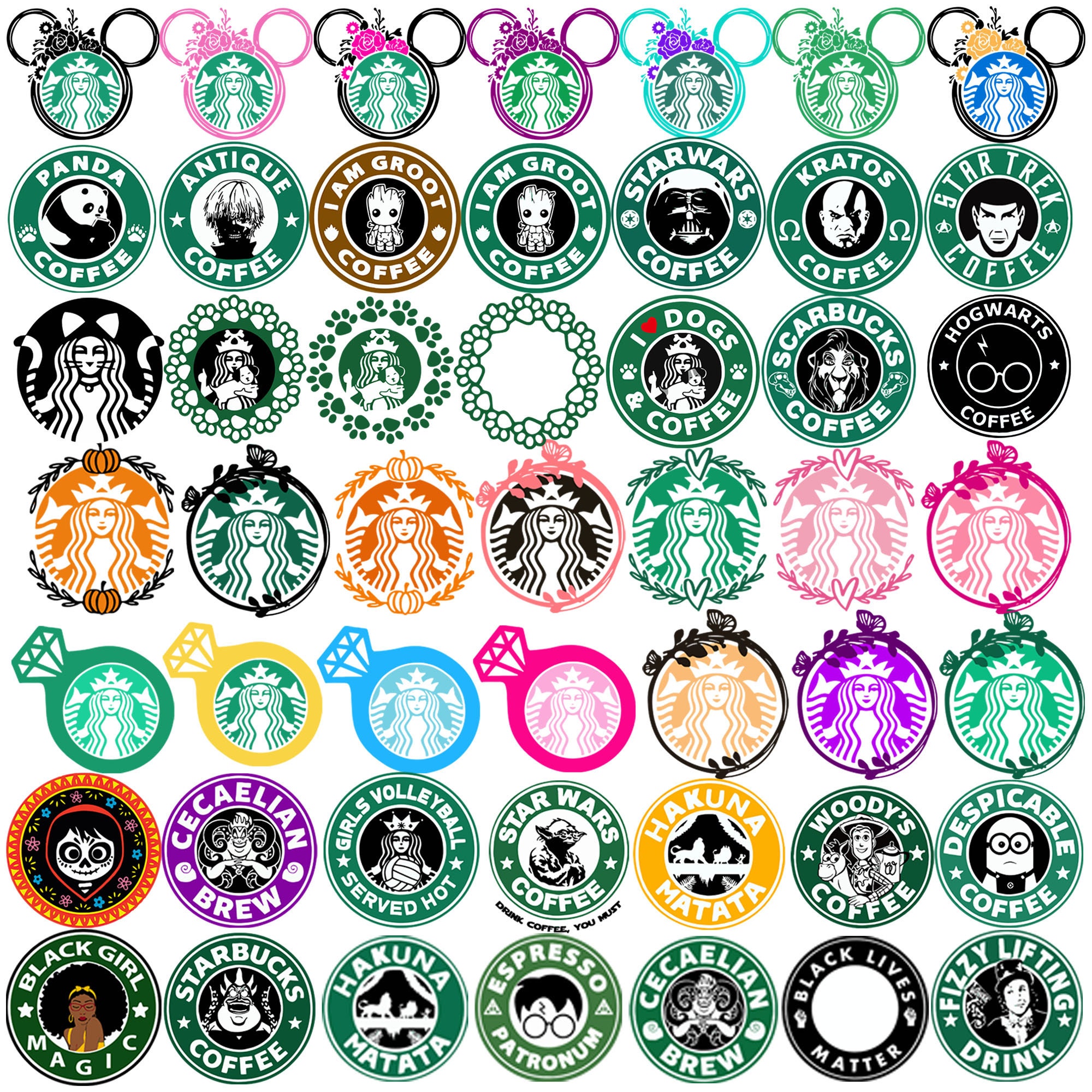 Starbucks svg Starbucks svg bundle Starbucks Logo SVG | Etsy