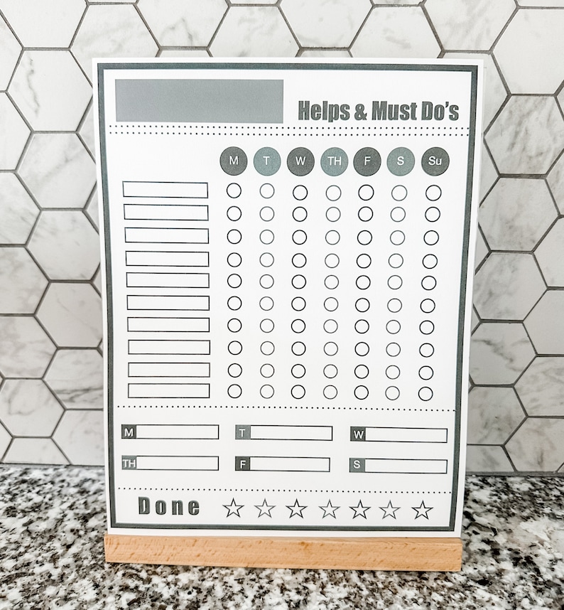 Customizable Chore Charts - Etsy